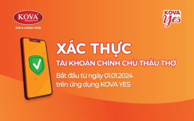 ĐỒNG LOẠT XÁC THỰC TÀI KHOẢN CHÍNH CHỦ THẦU THỢ TRÊN ỨNG DỤNG KOVA YES